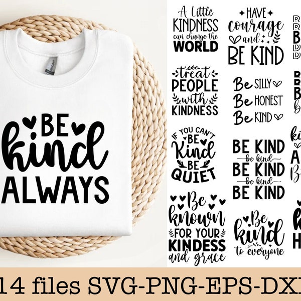 Be Kind Svg - Etsy