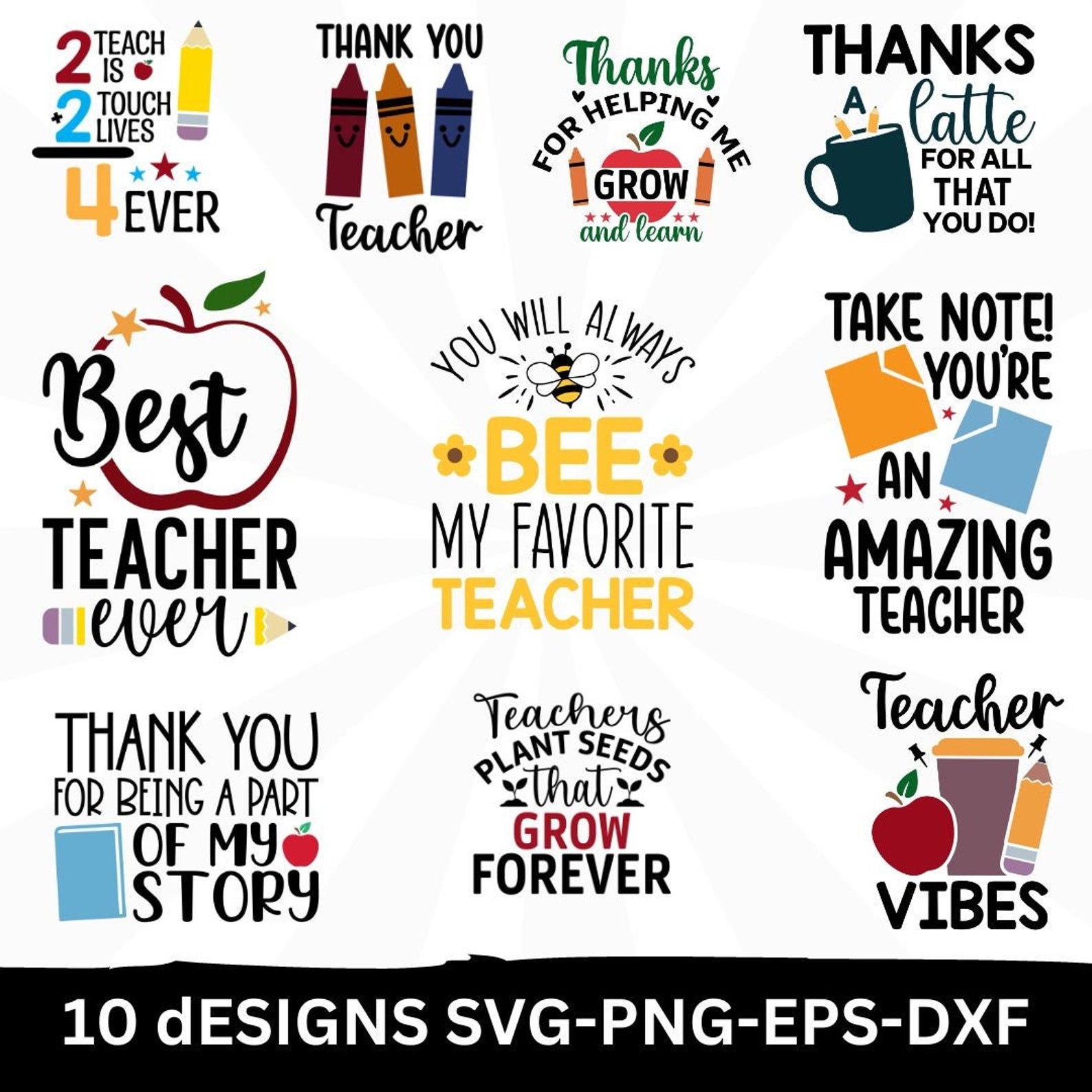 Teacher SVG Bundle Teacher Appreciation Svg Teacher Svg - Etsy