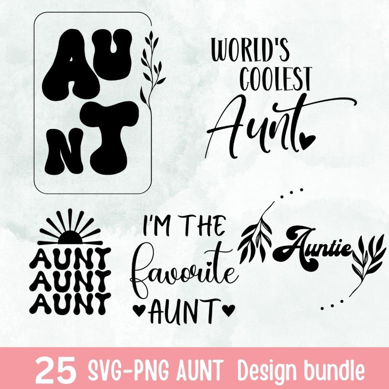 Aunt Svg Bundle Auntie Svg Retro Aunt Svg Auntie Shirt Svg - Etsy