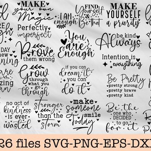 Positive Quote Svg, Self Love Svg, Affirmation Svg, Cute Inspirational ...