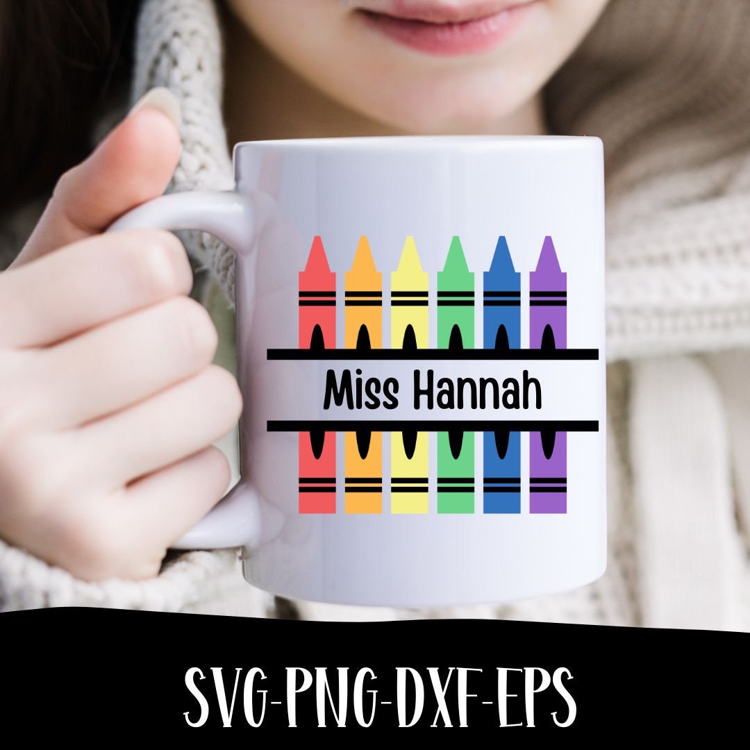 Crayon Split Monogram SVG Crayon Svg Crayon Split Monogram - Etsy
