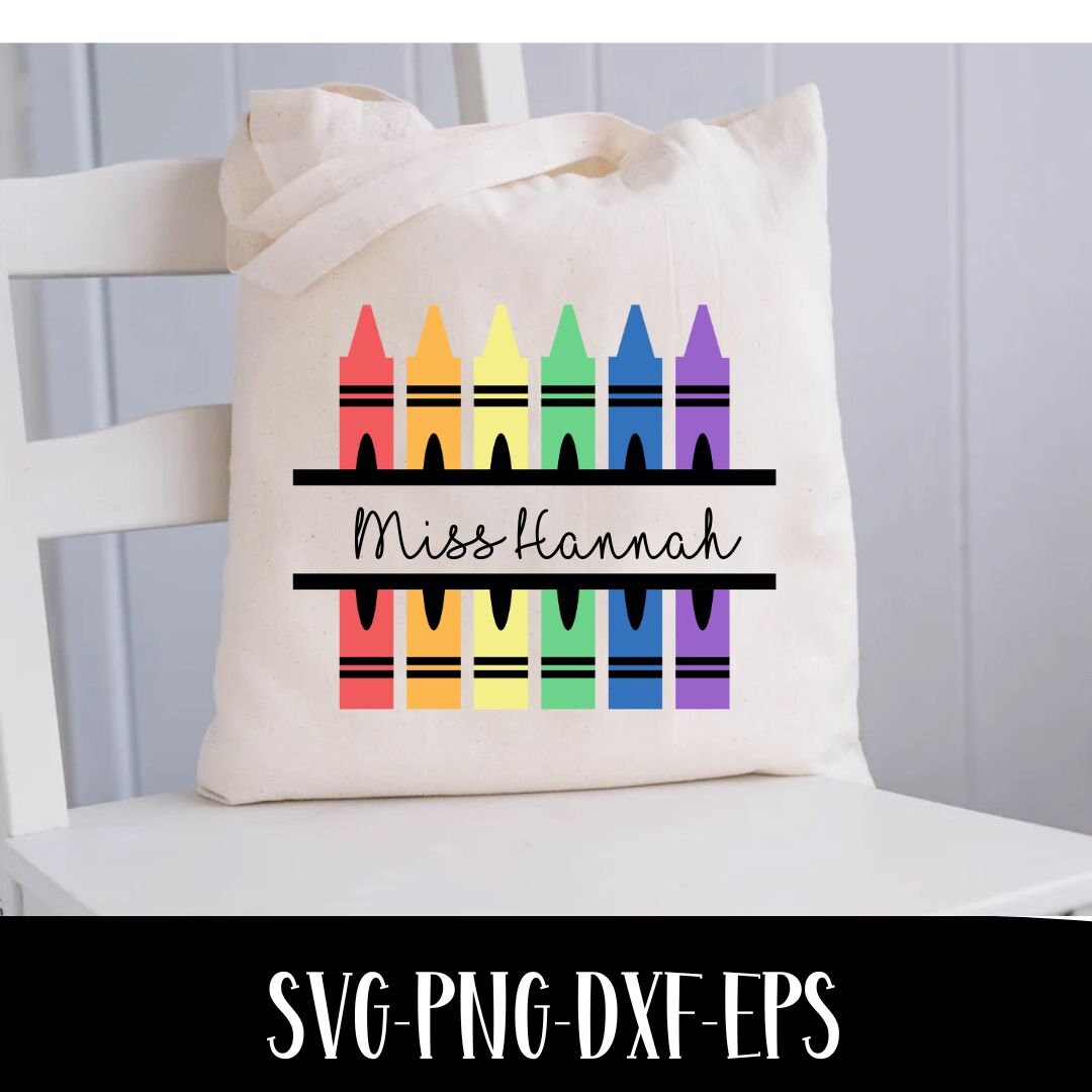 Crayon Split Monogram SVG Crayon Svg Crayon Split Monogram - Etsy