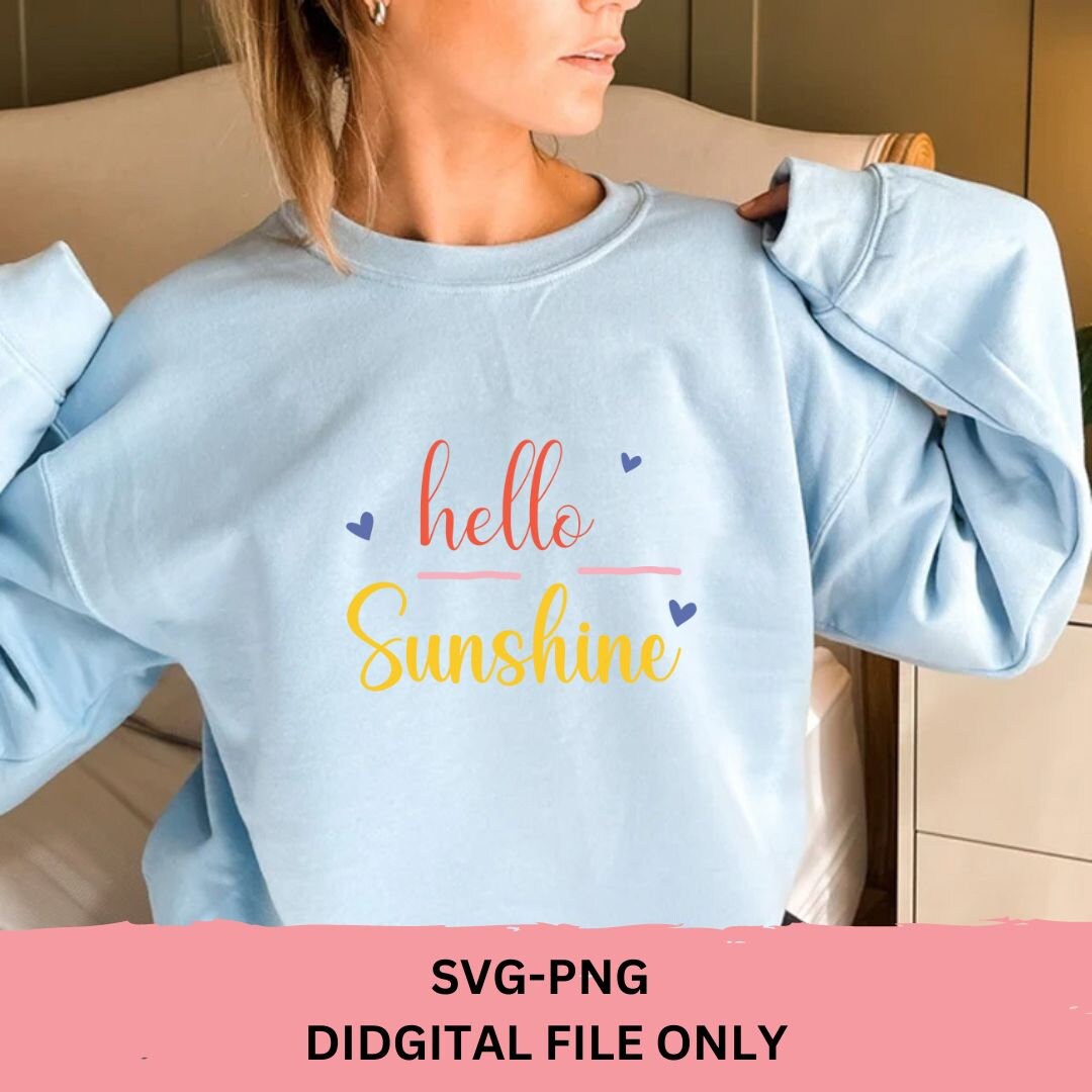 Hello Sunshine SVG Summer Sun Svg Summer Svg Spring Svg - Etsy