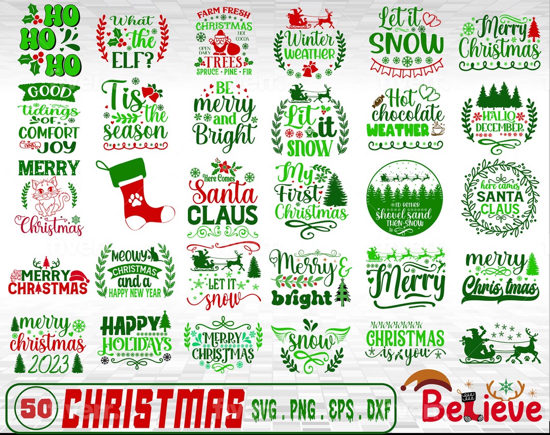 Christmas Svg Bundle | Christmas Sign Svg Bundle | Merry Christmas ...