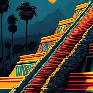 Mayan Civilization Beautiful Pyramid - Satin Posters (210gsm) - 16" X ...