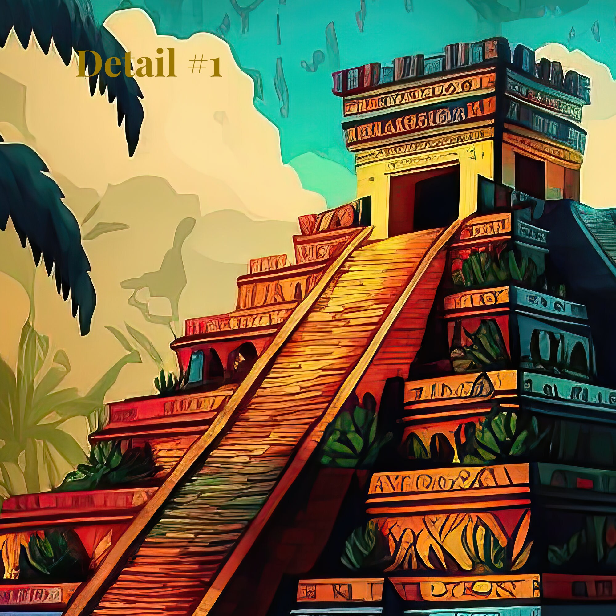 Mayan Civilization Beautiful Pyramid Satin Posters 210gsm 16 X 20 ...