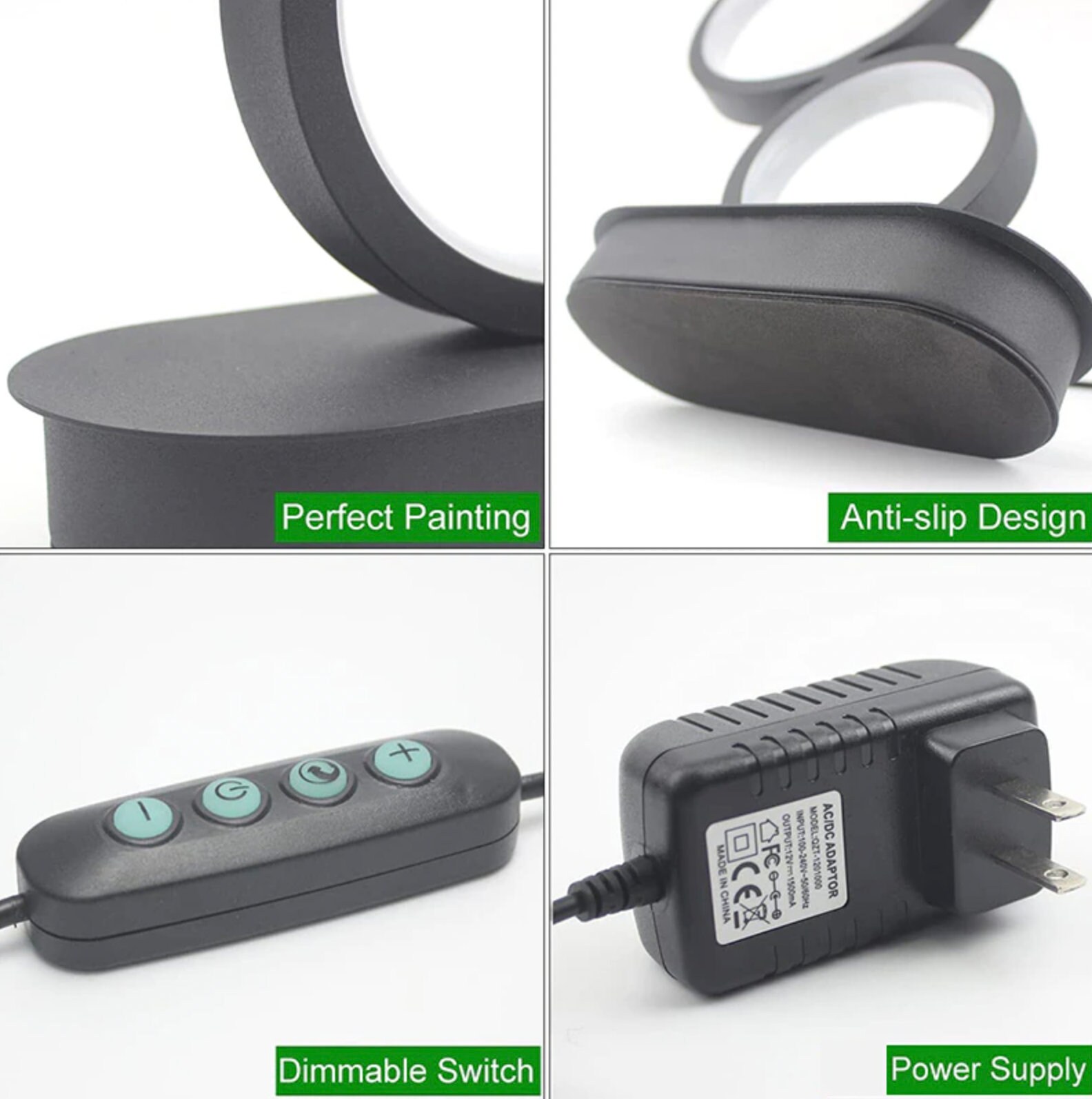 RGB LED Ring Table Lamp Smart APP Control 8W Dimmable Ambient Lighting ...