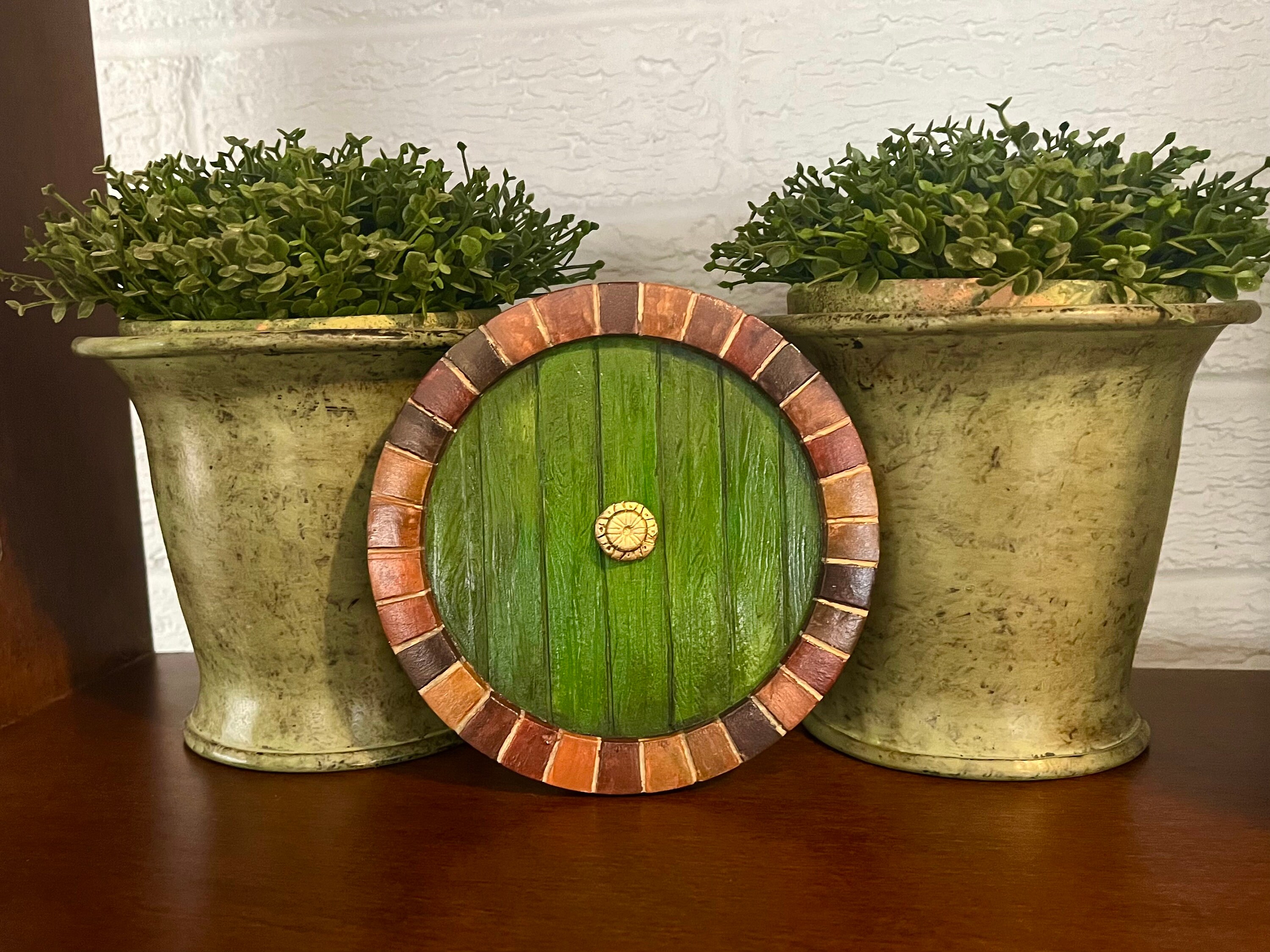 Handpainted Wooden Hobbit Door Bilbo Green Door Gnome Home - Etsy