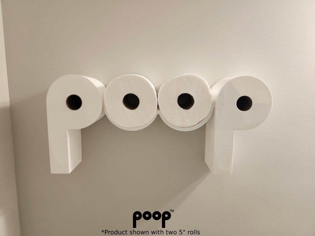 The Original POOP - Toilet Paper Holder - Functional and Fun TP Shelf ...