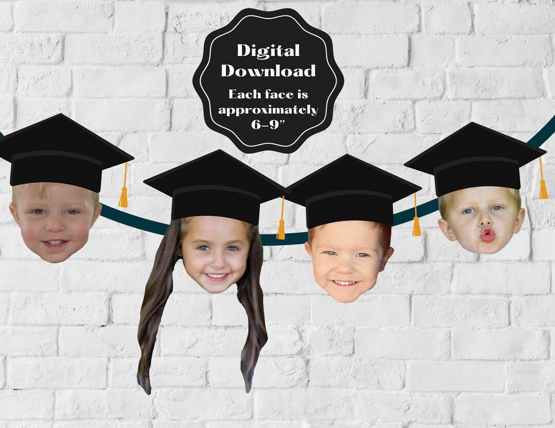 Custom Face Banner, Personalized Photo Banner for Graduation, Custom ...