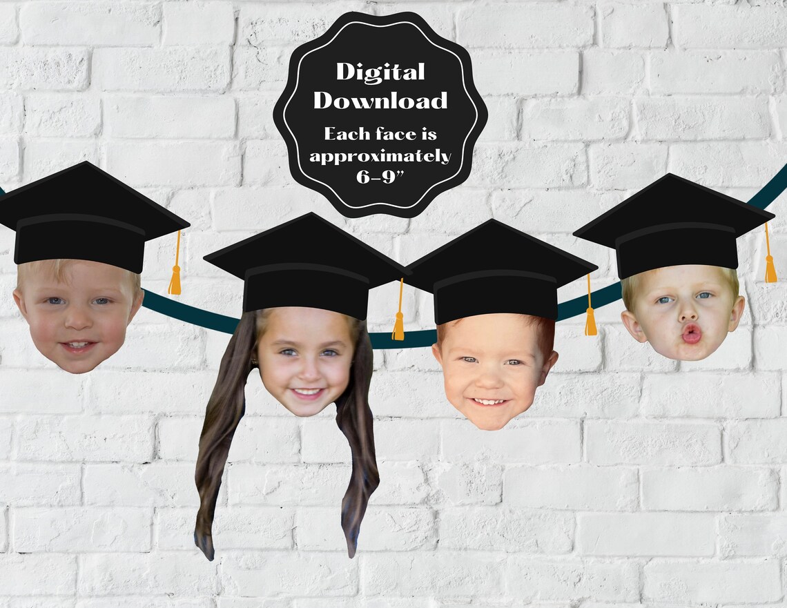 Custom Face Banner, Personalized Photo Banner for Graduation, Custom ...