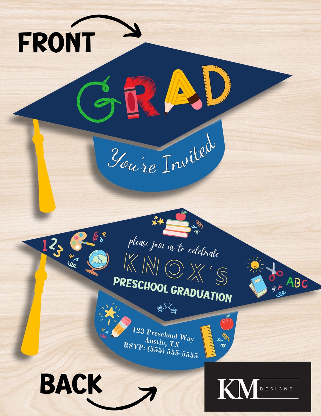 Preschool Graduation Invitation, Kindergarten Graduation Ceremony ...