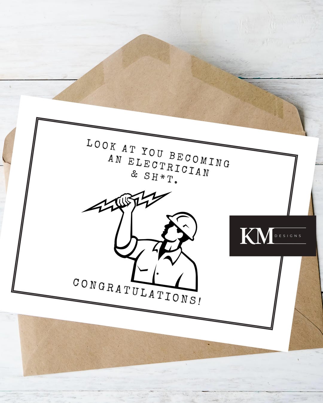 Funny Electrician Graduation Card -look at You Becoming an Electrician ...