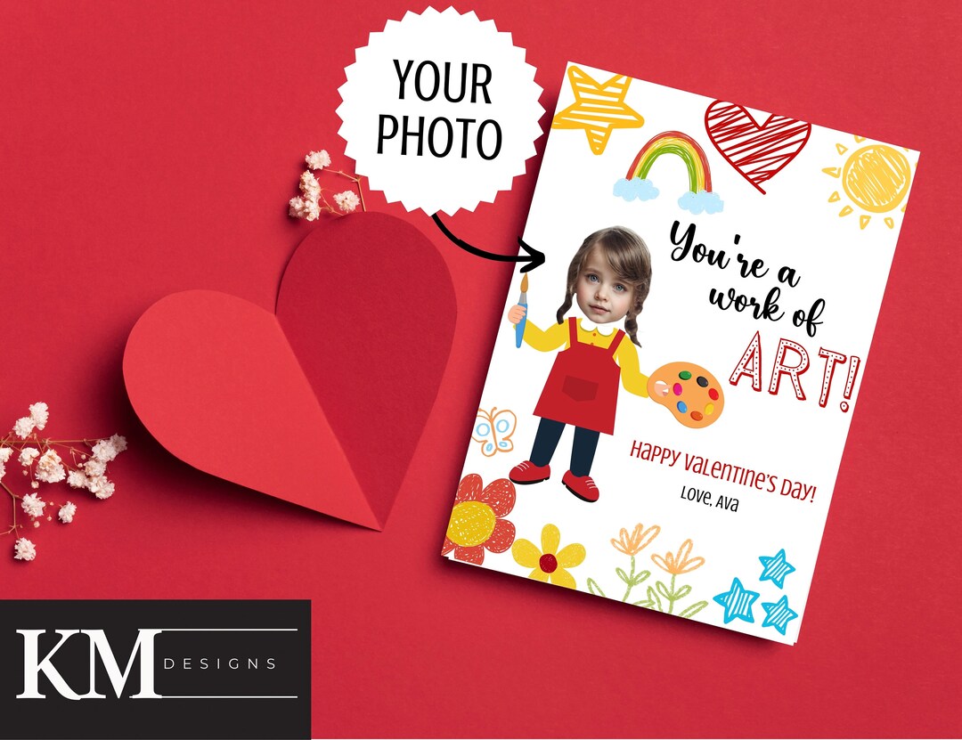 Art Valentines, Custom Photo Valentine Cards, Personalized Valentines ...