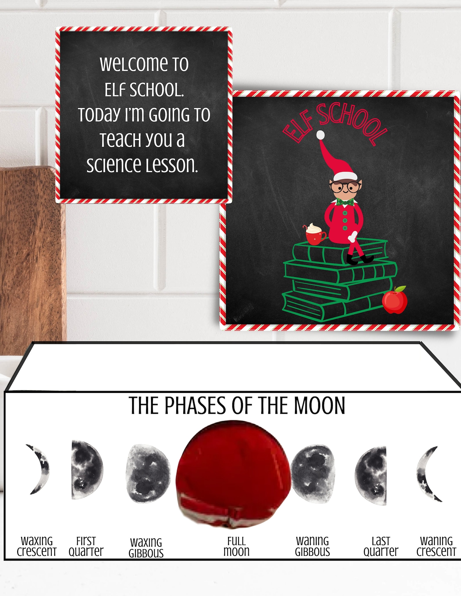 Printable Elf Moon Phases Props, Elf Moon Phases Scene, Elf School Props, Funny Elf Ideas ...