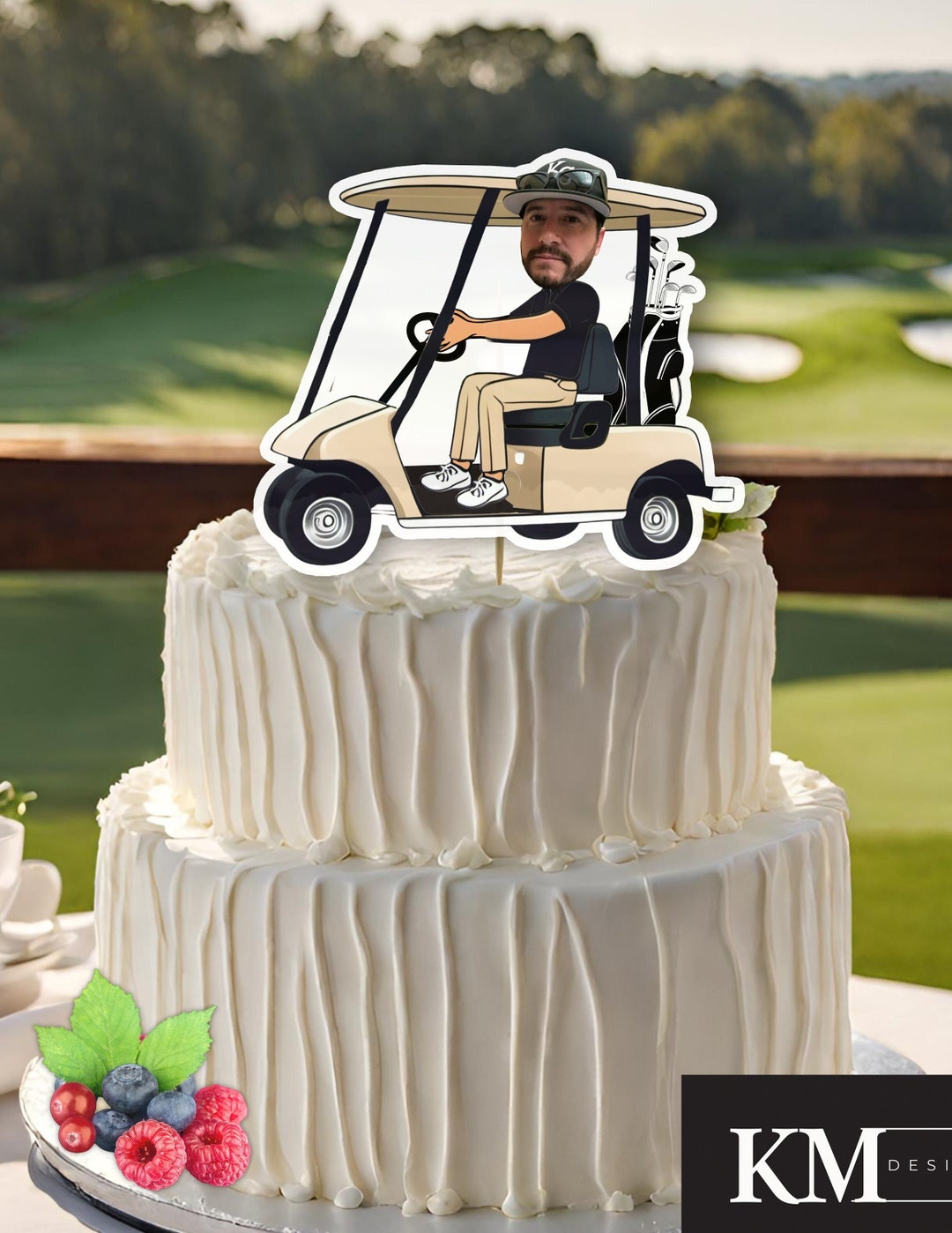 Golf Party Face Custom Photo Cupcake Topper,personalized Golf Player ...