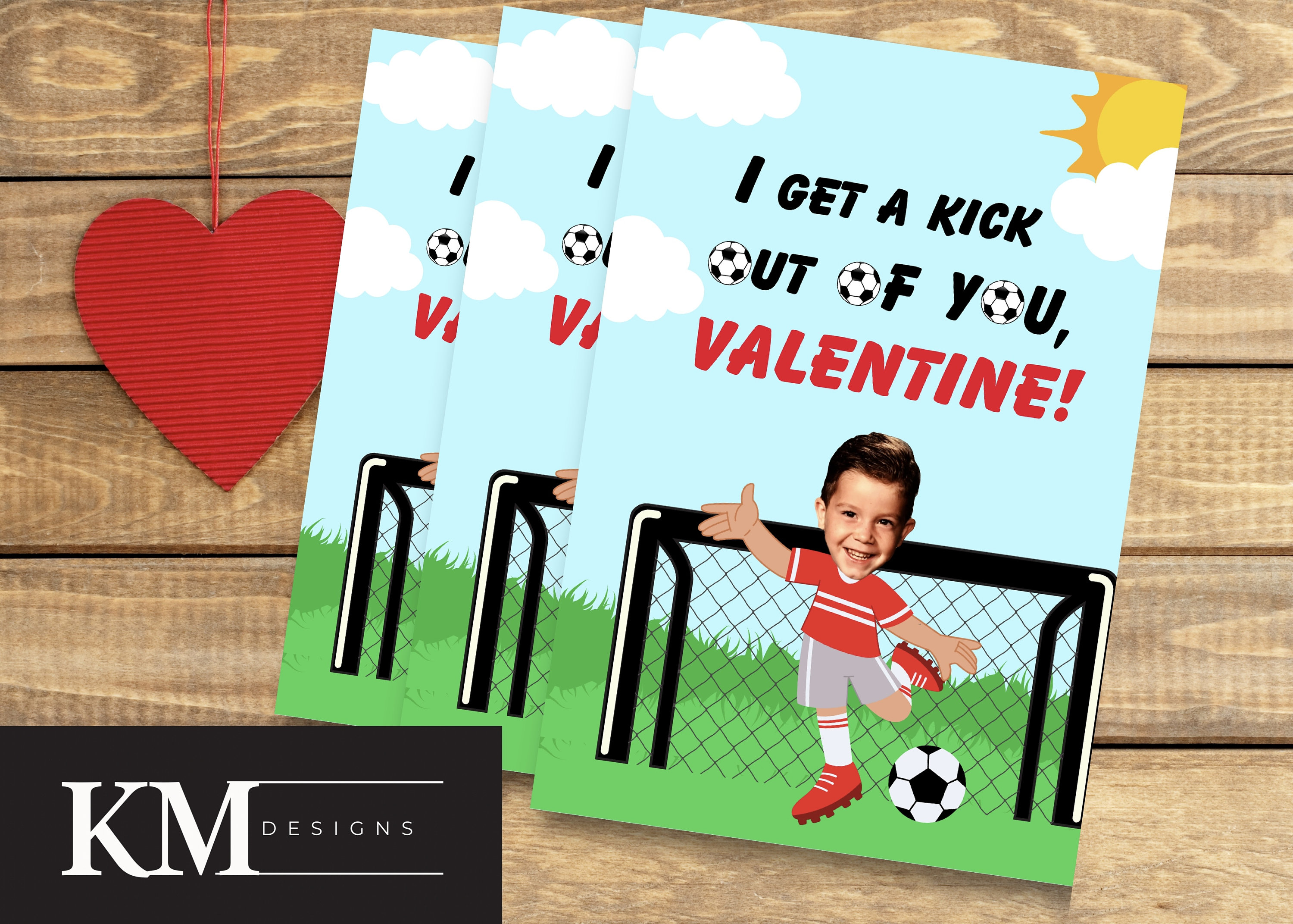 Custom Photo Sports Valentine, Soccer Valentine, Girl Soccer Valentine ...