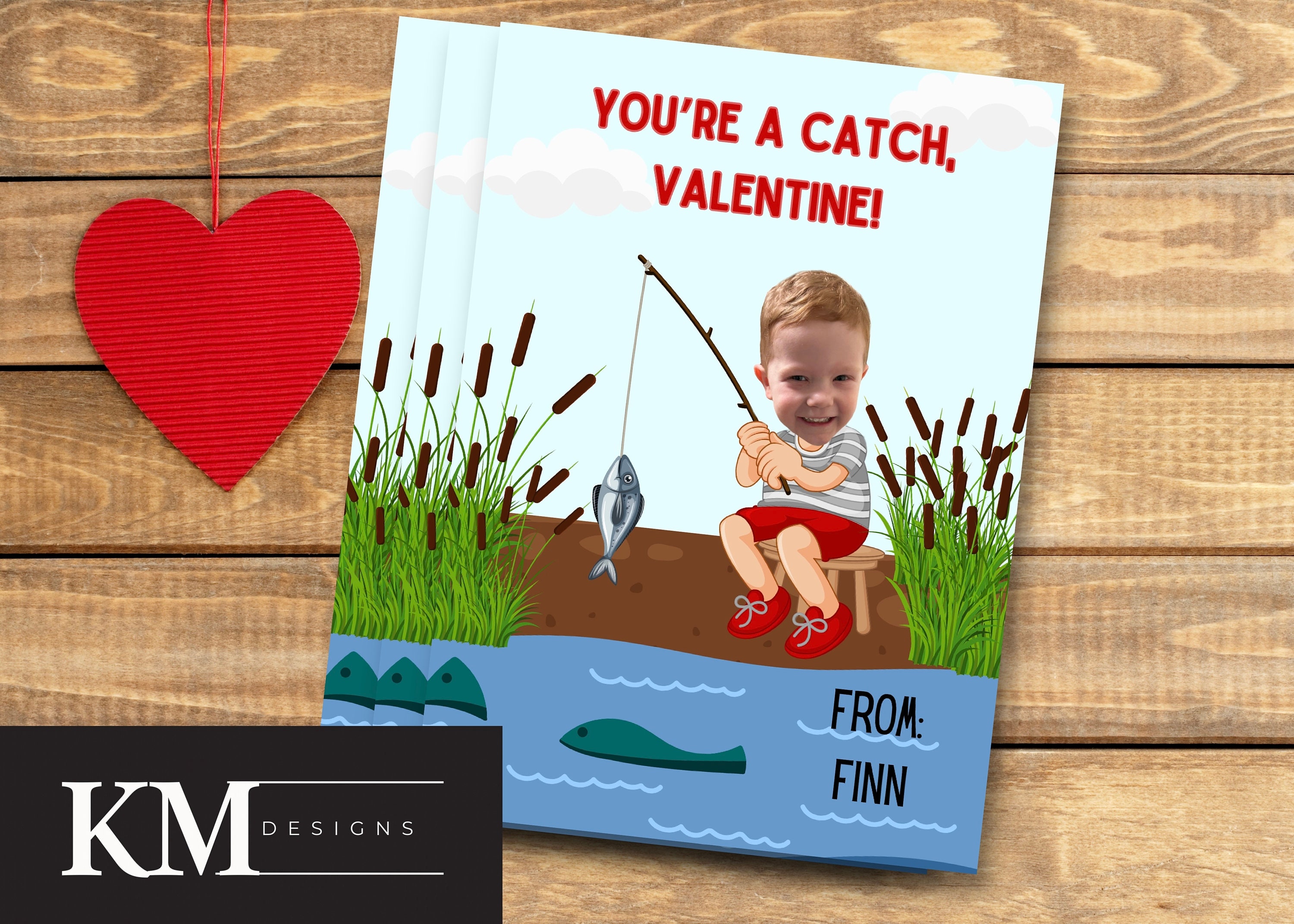 Fishing Valentines, Fishing Photo Cards, Personalized Valentine Cards ...