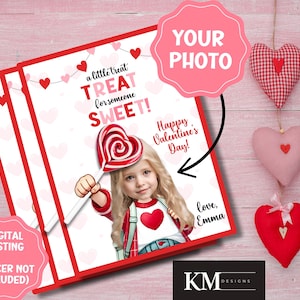 Personalized Valentine Day Card for Kids | Lollipop Insert for ...