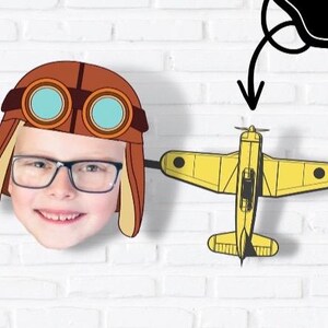 Retro PILOT Banner, (DIGITAL FILE) , Printable Aviation Face Banner ...