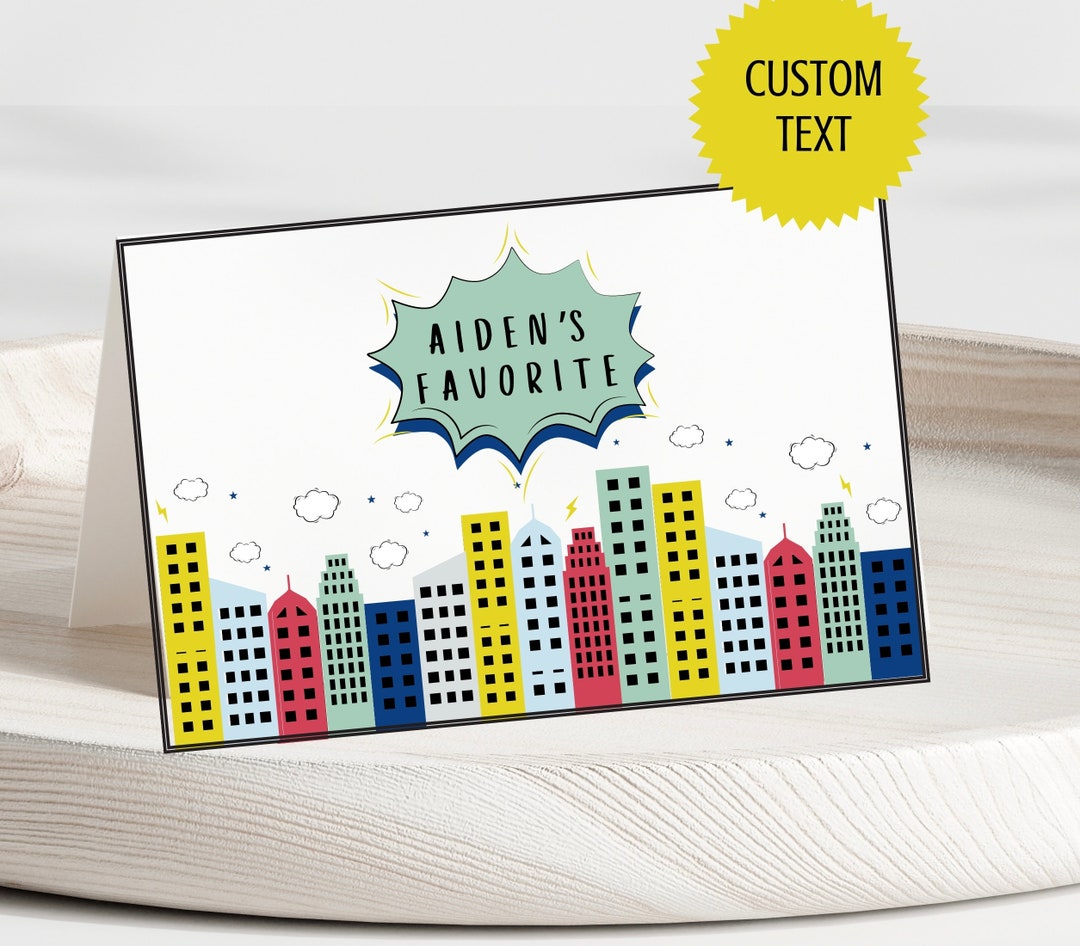 Superhero Party Food Tents, Superhero Birthday, Superhero Food Labels ...