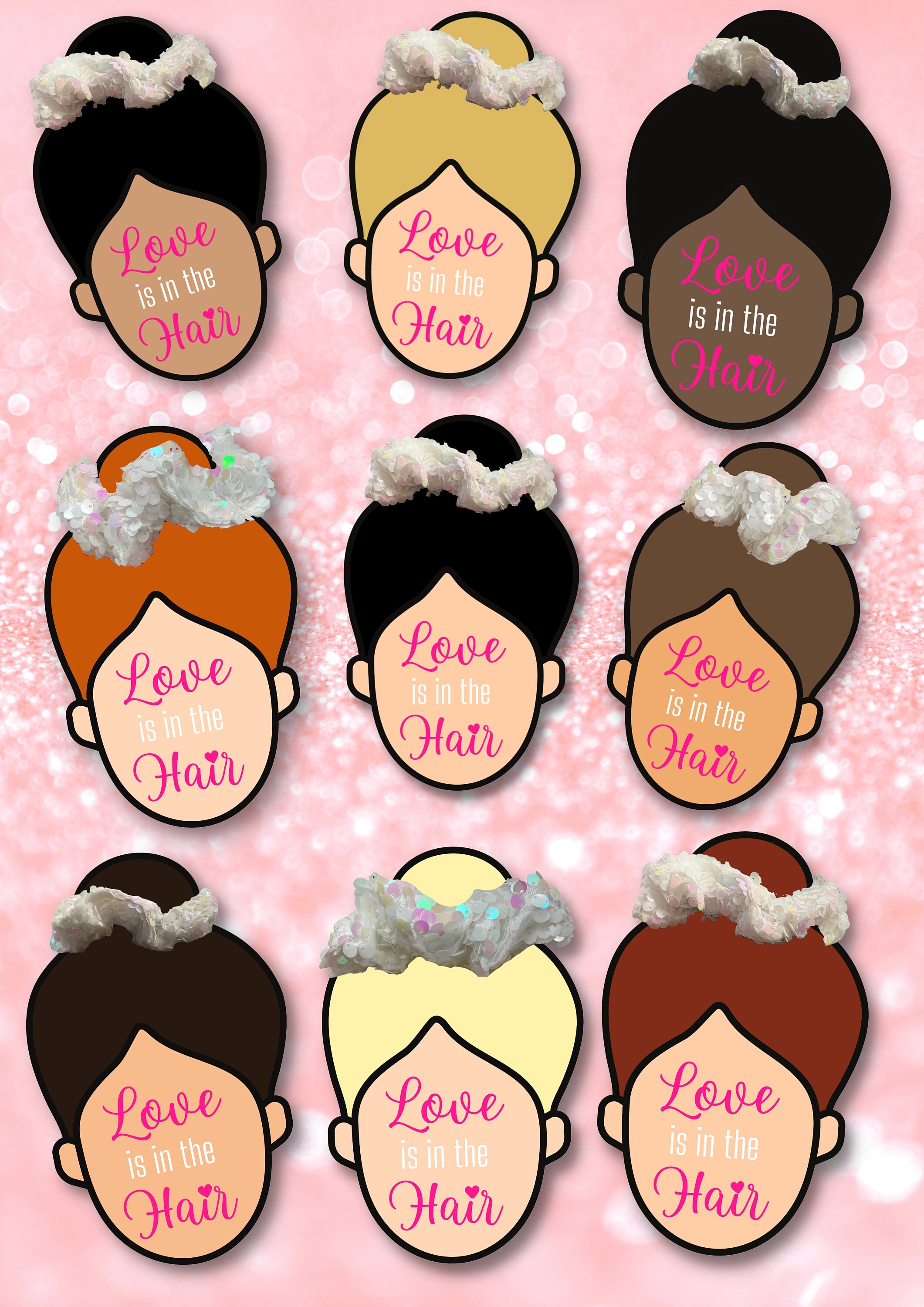 Valentines for Kids, Love is in the Hair Valentine Gift Tags, Valentine ...