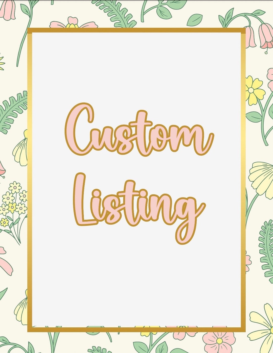 Custom Listing - Etsy