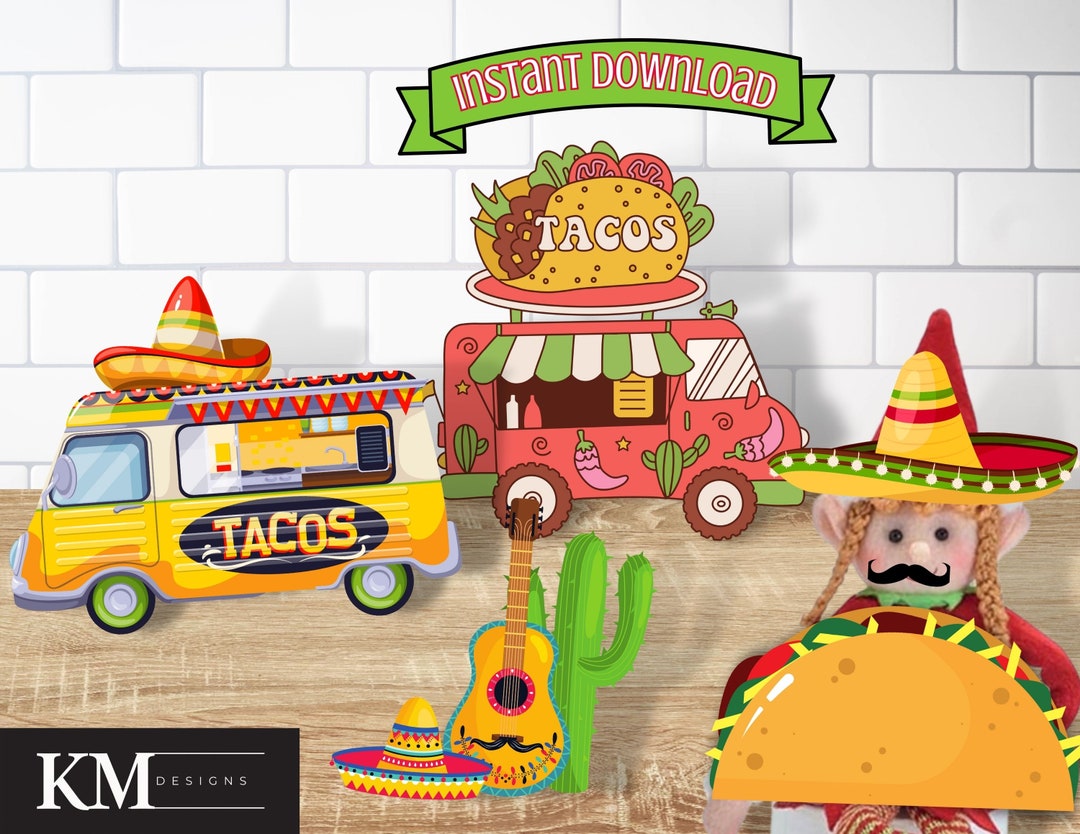 Taco Truck Elf Prop, Fiesta Elf Accessories, Funny Elf Props, Food ...