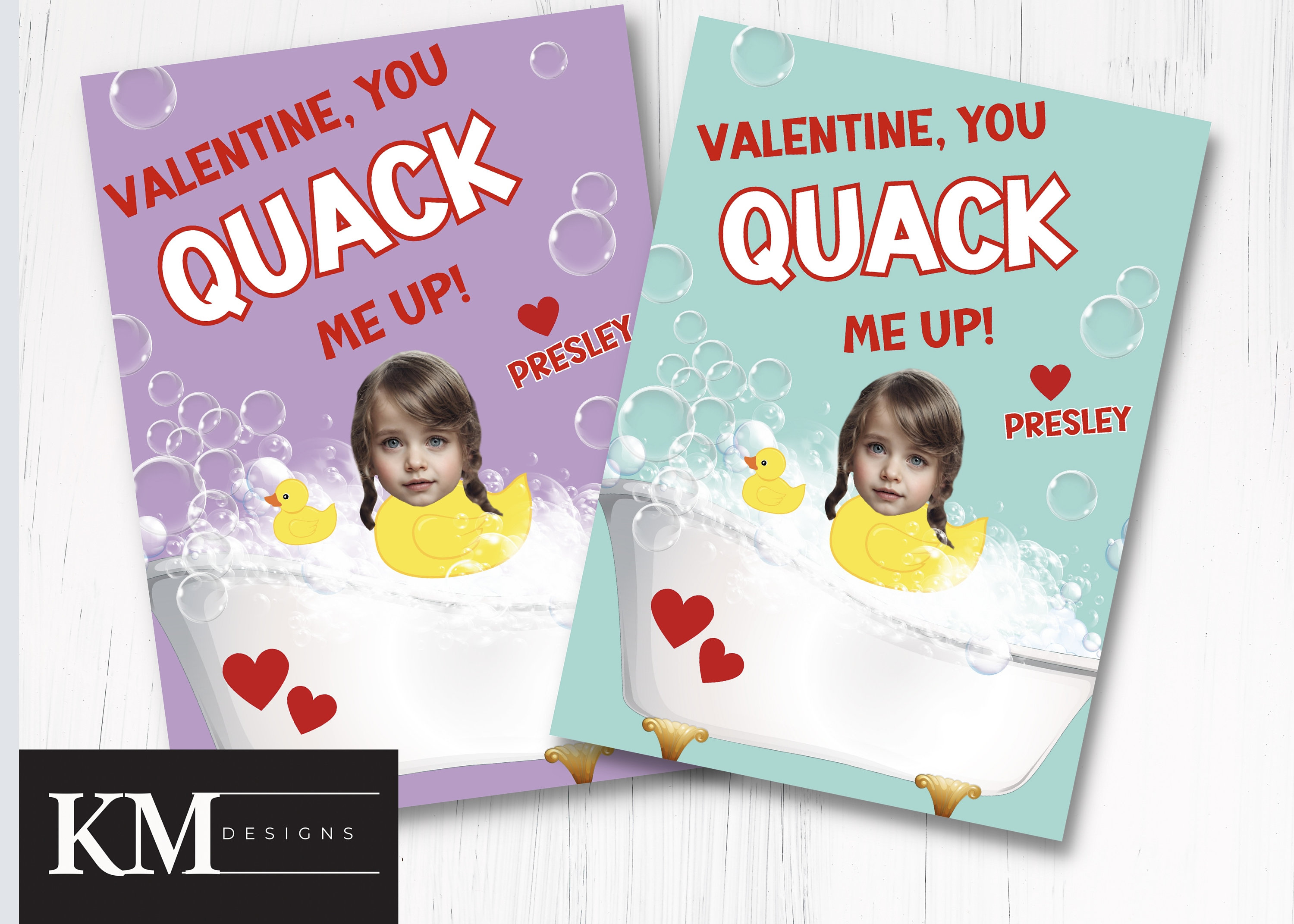 Valentine You QUACK Me Up Rubber Duck Photo Printable Valentine Cards ...