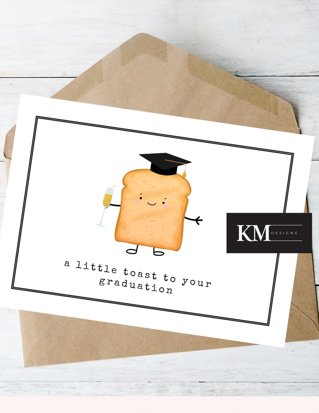 Funny Graduation Card | A Little Toast to Your Graduation | Pun ...