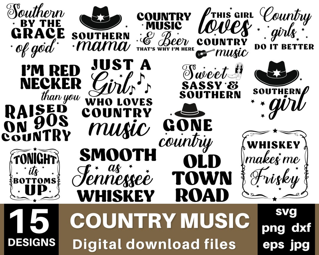 Country Music Svg, Country Music Png, Country Svg, Country Girl Svg ...