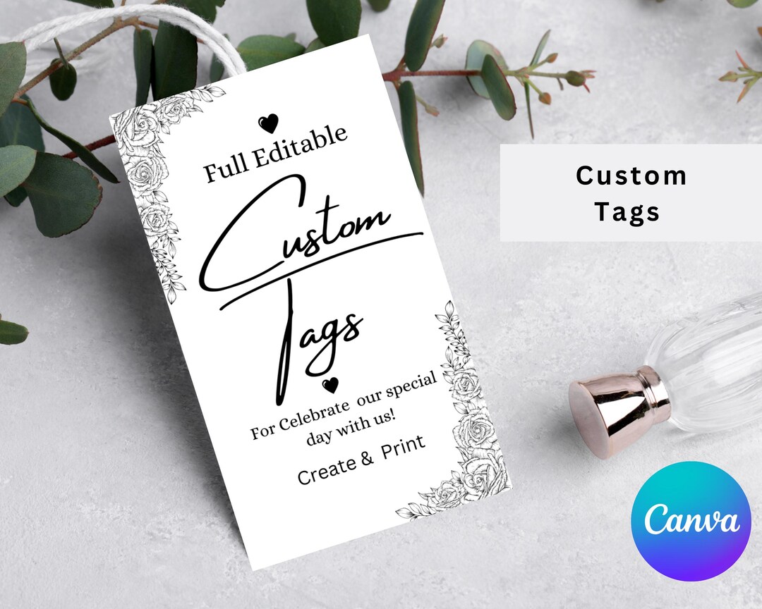 Editable Custom Tag, Custom Tag for Any Occasion, Digital Download ...