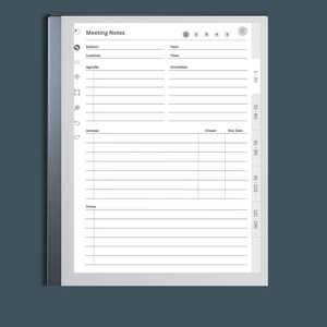 Remarkable 2 Meeting Book Template 2024, Remarkable Meeting Agenda ...