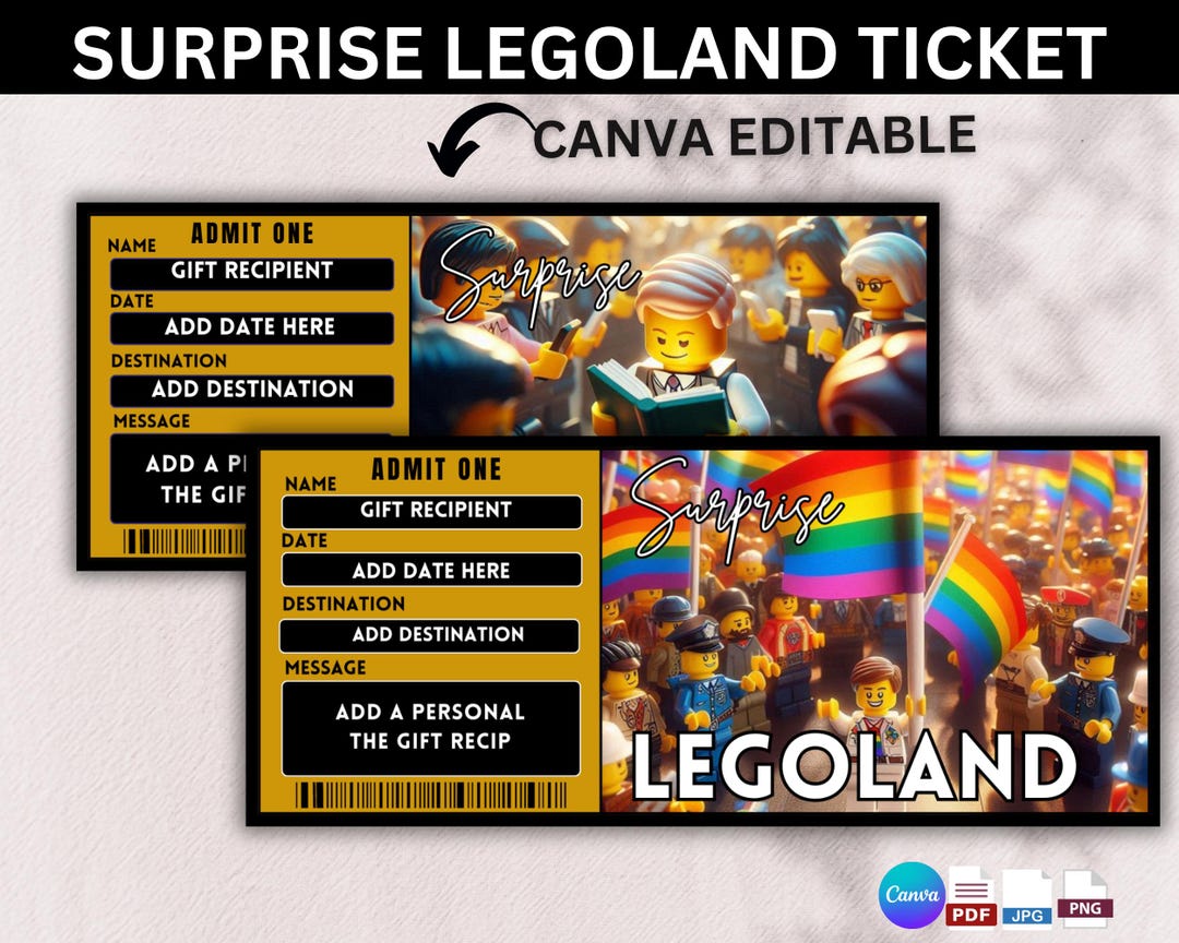 Surprise Legoland Theme Park Ticket, Birthday Gift for Kids, Boarding ...
