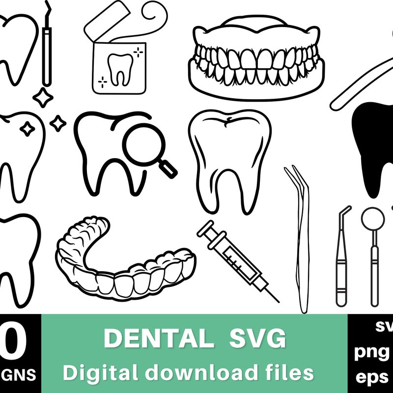 Tooth Svg - Etsy
