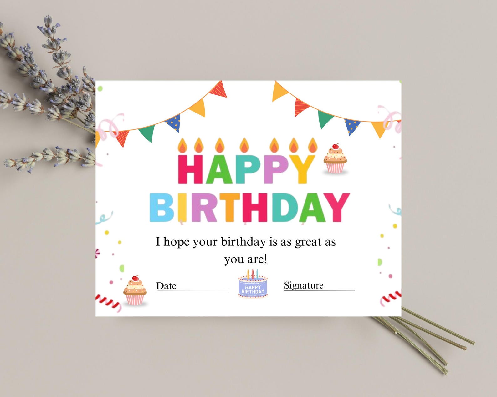 Student Birthday Certificate: Editable Classroom Award (digital ...