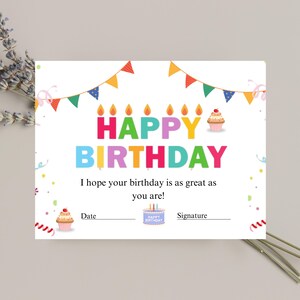 Student Birthday Certificate: Editable Classroom Award (digital ...
