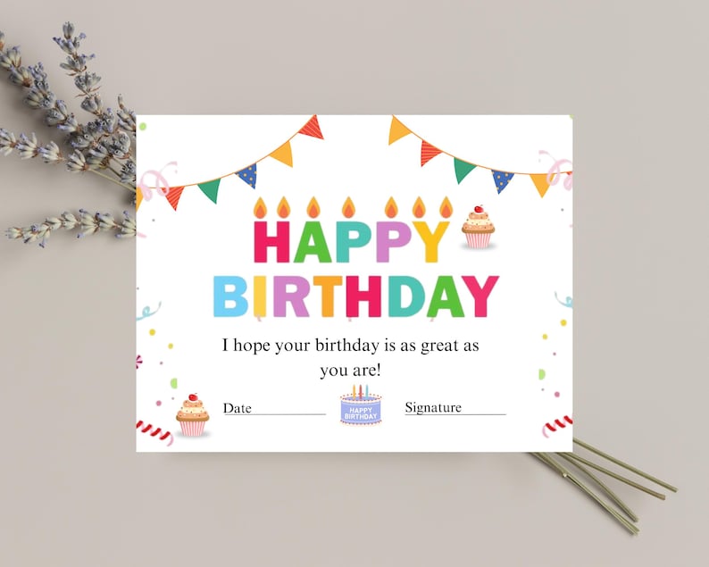 Student Birthday Certificate: Editable Classroom Award (digital ...