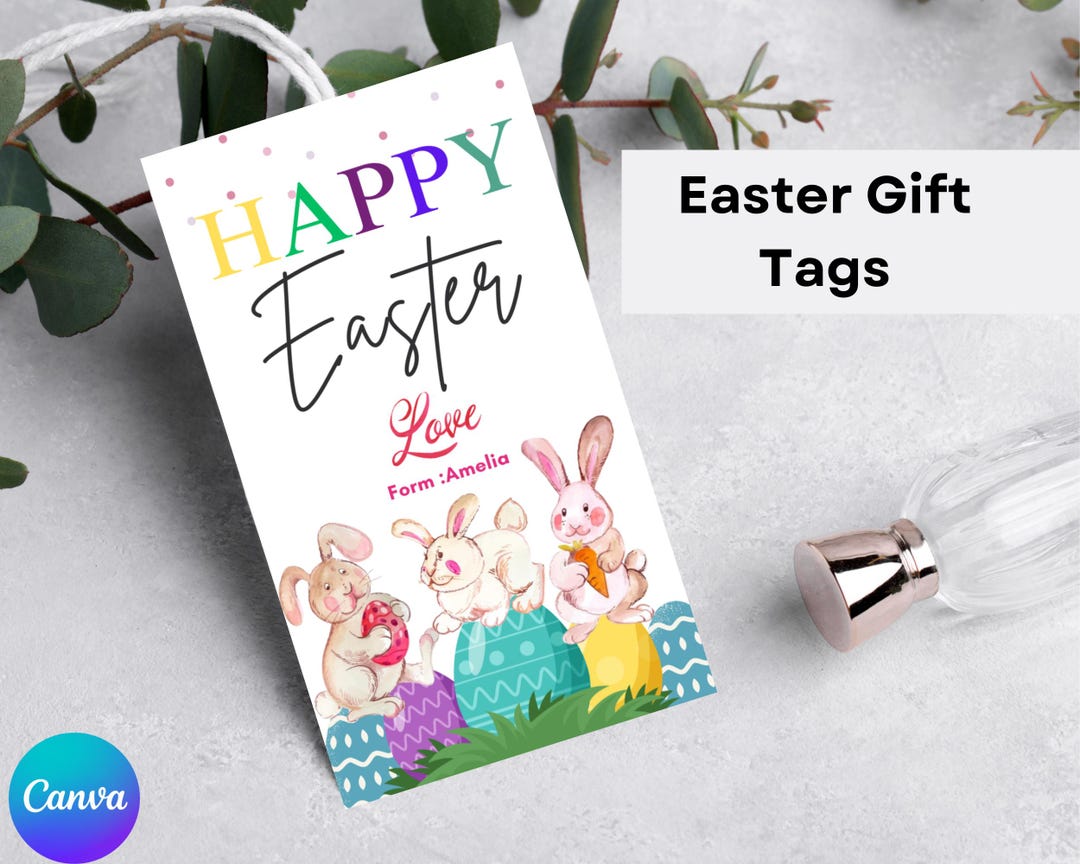 Easter Gift Tags: Bunny & Egg Designs, School Favors (digital Download ...