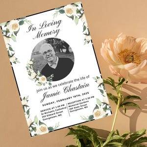 Funeral Invitation Template: Celebration of Life, Memorial Service ...