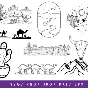 Desert Scene Svg, Desert Scene Png, Desert Svg Bundle, Desert Scene Dxf ...