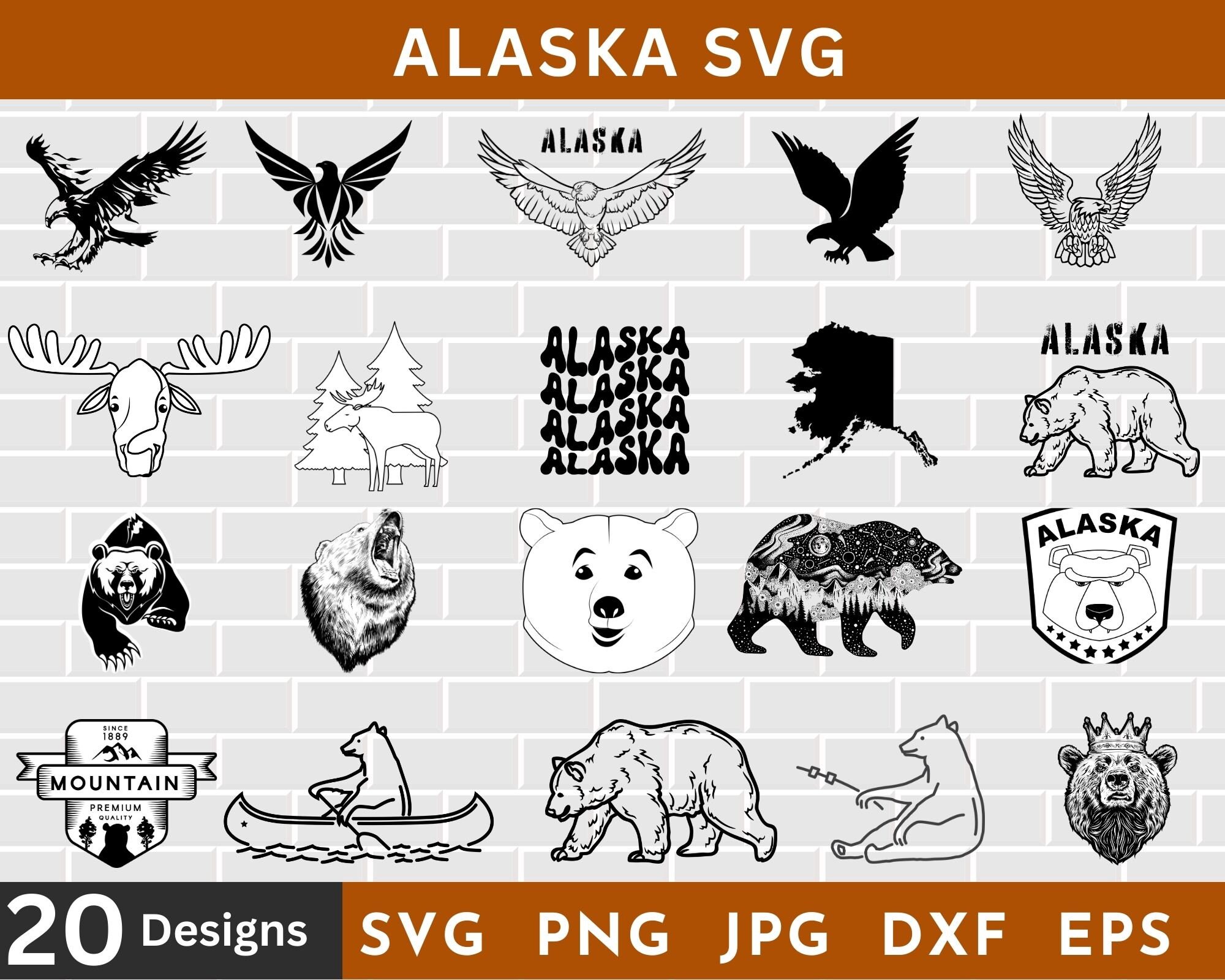 Alaska Svg Bundle, Alaska Png, United States Svg, State Svg, State ...