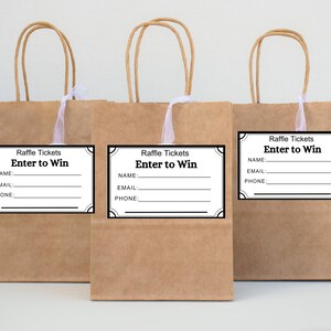 Raffle Ticket Template, Surprise Printable Raffle, Printable Enter to ...