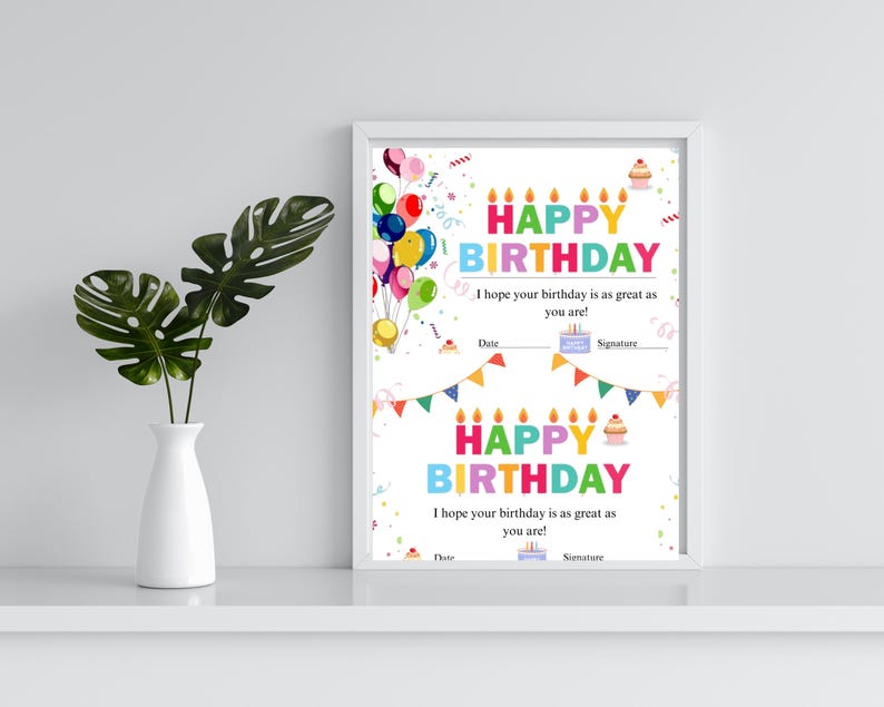 Student Birthday Certificate: Editable Classroom Award (digital ...