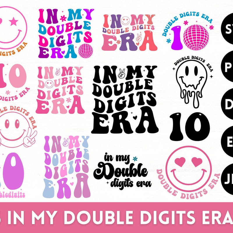 Print Double Digits - Etsy