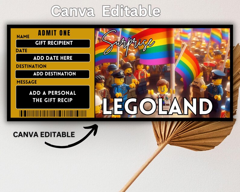 Surprise Legoland Theme Park Ticket, Birthday Gift for Kids, Boarding ...