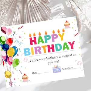 Student Birthday Certificate: Editable Classroom Award (digital ...