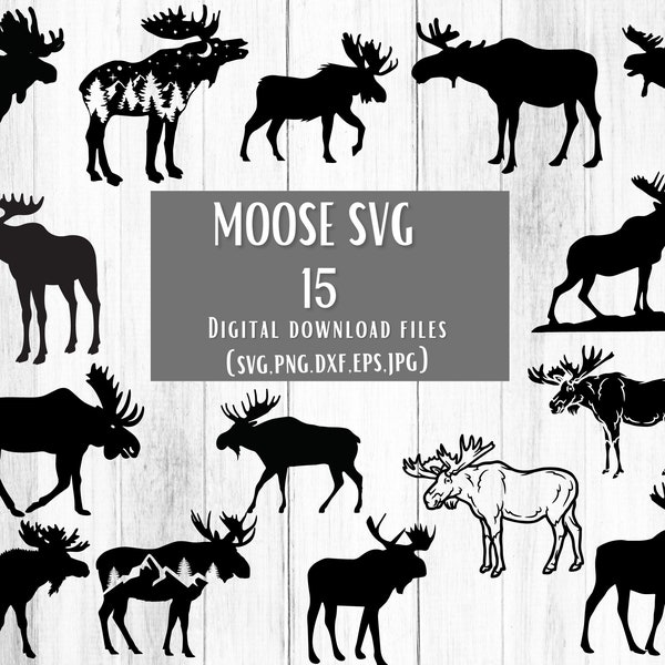 Moose Svg - Etsy