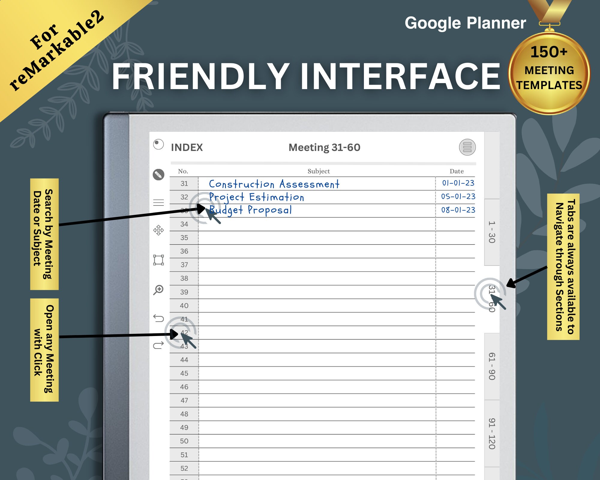 Minimalist Remarkable 2 Templates Meeting Notes 2024-2025, Remarkable 2 ...