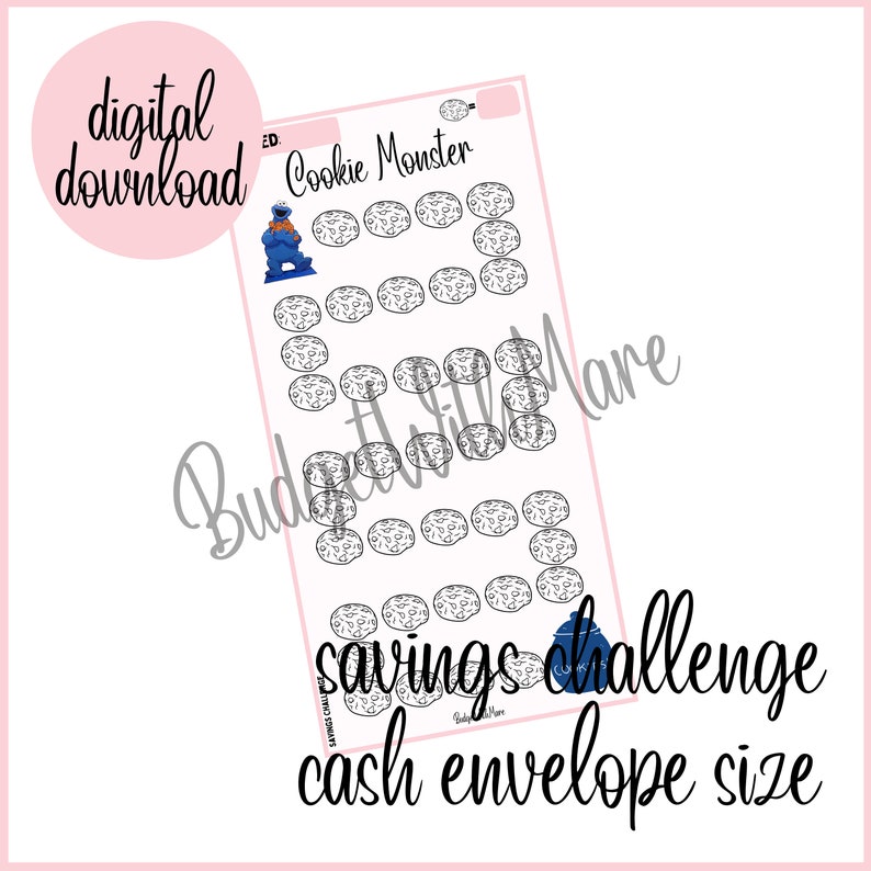 Cookie Monster Savings Challenge | Savings Challenge Printable ...
